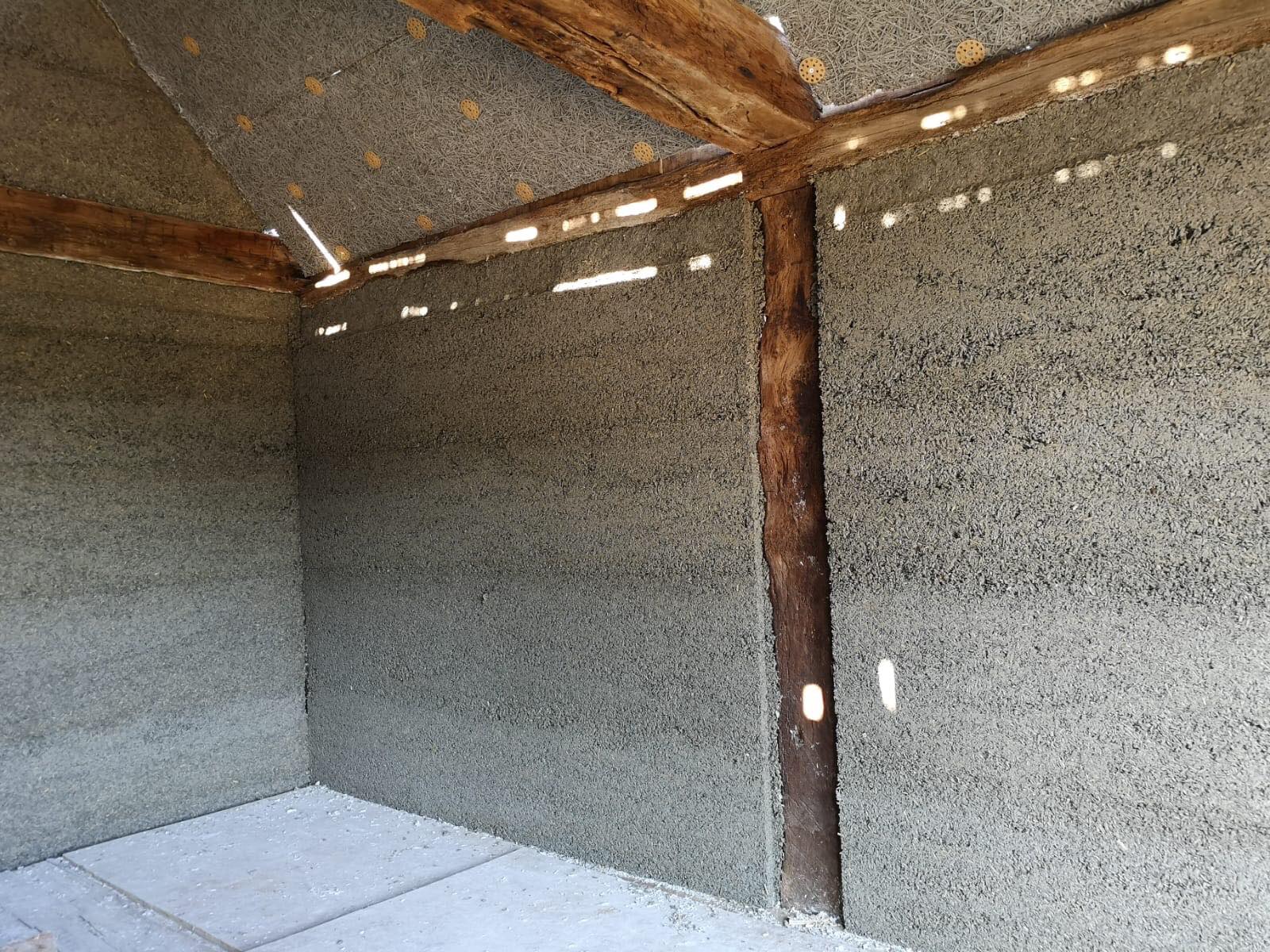 Hempcrete infill and Lime finishes to Listed Granary - UK Hempcrete